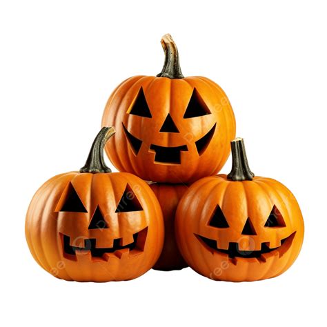 Halloween Pumpkin Heads Jack Lantern With Scary Evil Faces Halloween