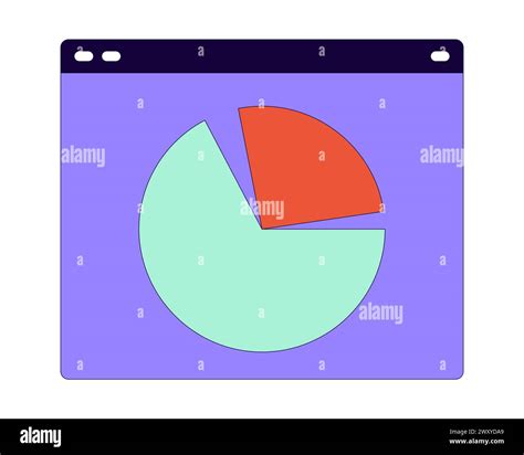 Graph Pie Chart Webpage 2d Linear Cartoon Object Stock Vector Image And Art Alamy