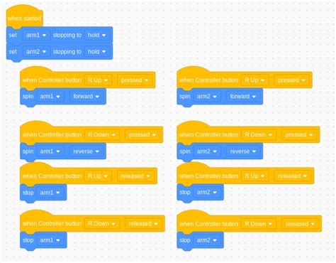 two motors at once vexcode iq technical support vex forum