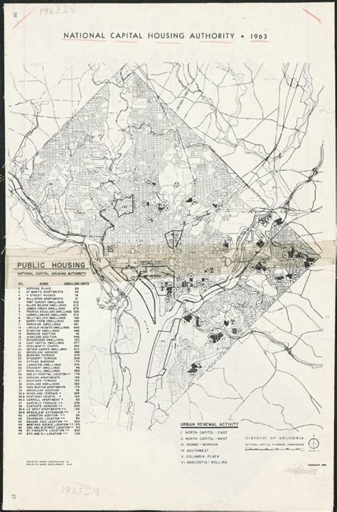 1963 Map Of Dc Public Housing