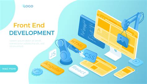 vetores de desenvolvimento frontend criando um layout de site modelo