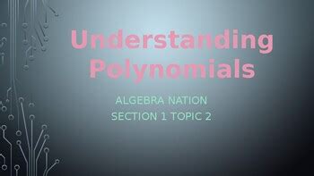 Understanding Polynomials PowerPoint By Tara Sintov TPT