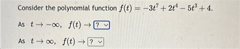 solved consider the polynomial function