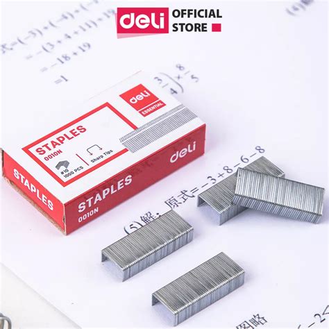 Hộp 1000 Kim Bấm Số 10 12 Deli Dùng Cho Dập Ghim Tài Liệu Cỡ 10 12 Hộp Ghim 1000 Đinh Ghim