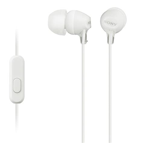 Sony Mdr Ex14ap Wired In Ear Earbud Headphones With Microphone White