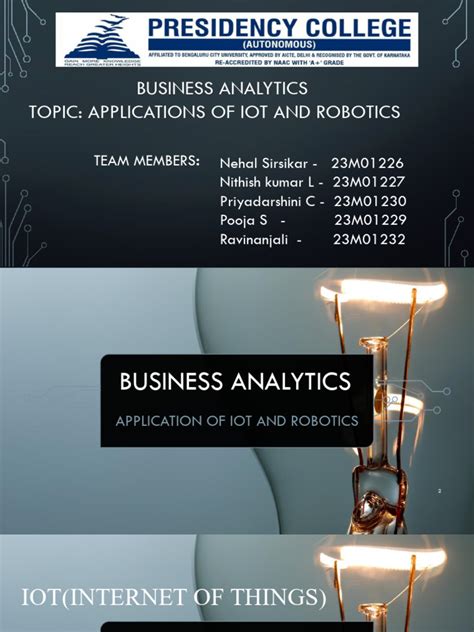 business analytics pdf internet of things robot