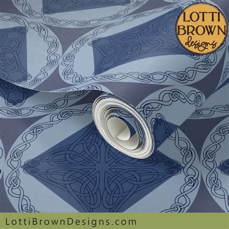Celtic Pattern Wallpaper Fabrics Homewares And Accessories