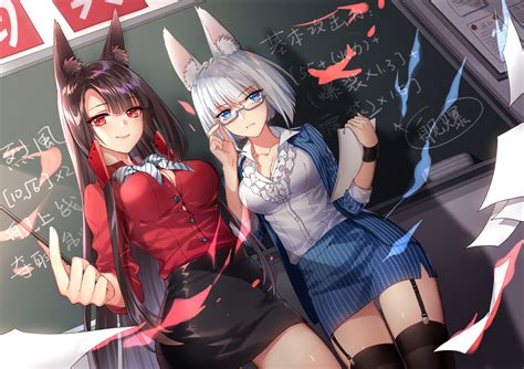 Akagi And Kaga Azur Lane Drawn By Kangetsu Fhalei Danbooru