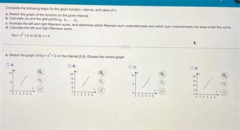solved complete the following steps for the given function