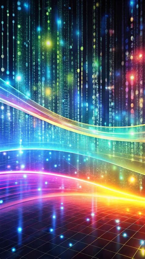 Data Stream Flow A Dynamic Wallpaper Generative Ai Stock Illustration