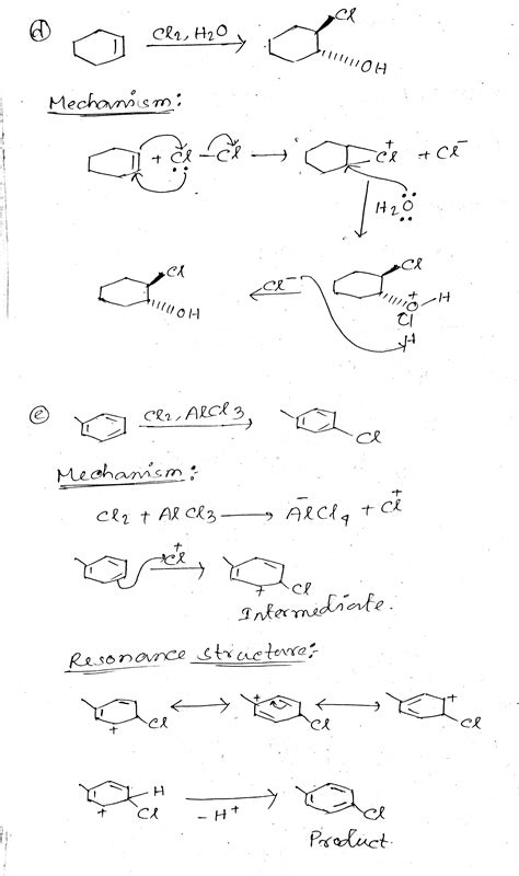 Solved Please Draw Clear Pictures 15 Draw Mechanisms For The Course Hero