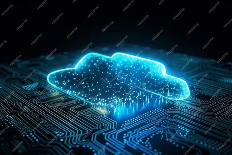 Premium Ai Image Abstract Cloud Computing Concept 3d Rendering Toned Image Double Exposure