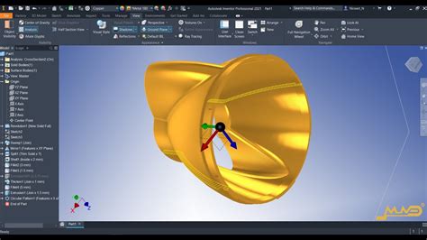 Ex12autodesk Inventor Create 3d Part Modeling Cid 3d Parts Ex12 Youtube