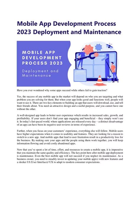 Ppt Mobile App Development Process 2023 Deployment And Maintenance