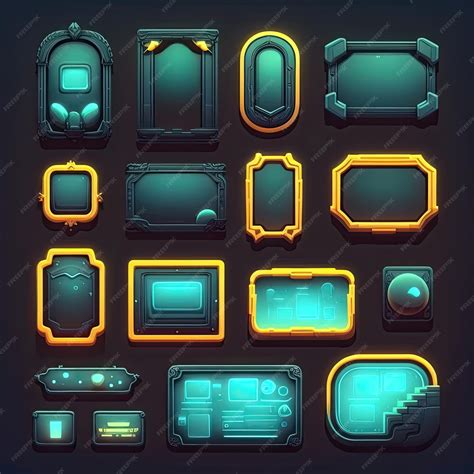 premium photo square rectangle frame game ai generated board ui