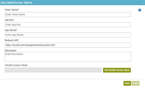 Example How To Get The Access Token Credentials From Dropbox
