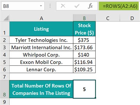 Rows Function In Excel Formula Examples How To Use