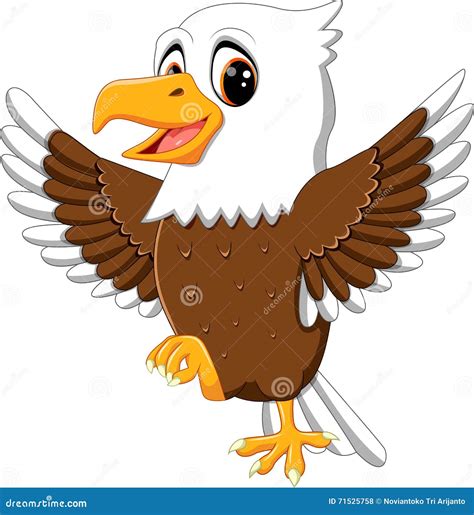 Cute Eagle Stock Vector Illustration Of Comic Cartoon 71525758