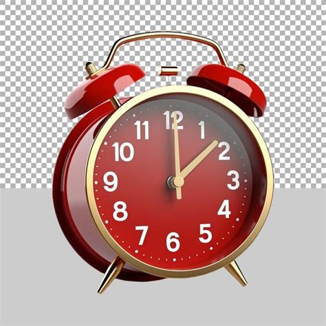 투명한 배경에 알람 시계 Ai 생성 프리미엄 Psd 파일