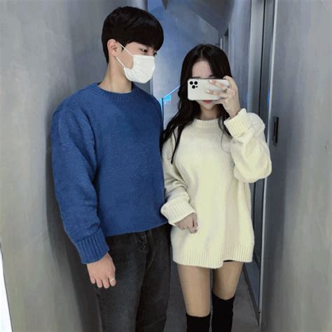 커플11털빠짐x 최고급 앙고라 부들 니트 에이블리