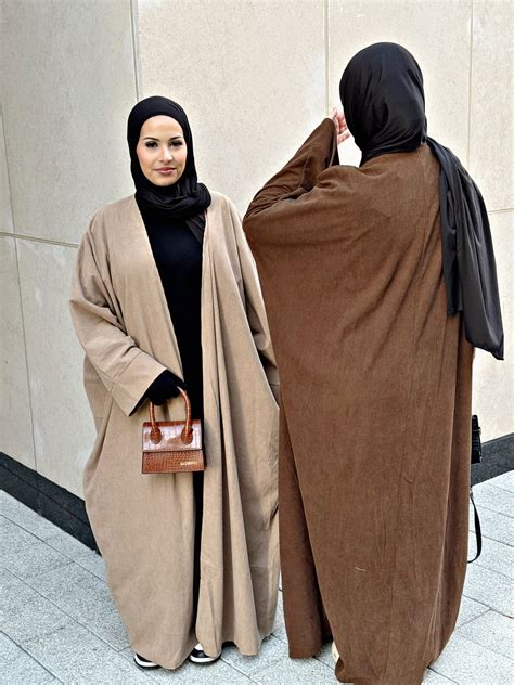 Corduroy Open Butterfly Kimono Abaya Diff Colours Abayatopia