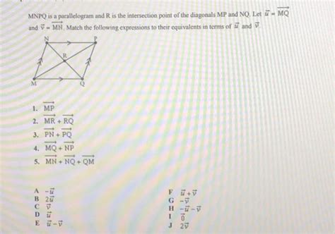 Solved MNPQ Is A Parallelogram And R Is The Intersection Chegg