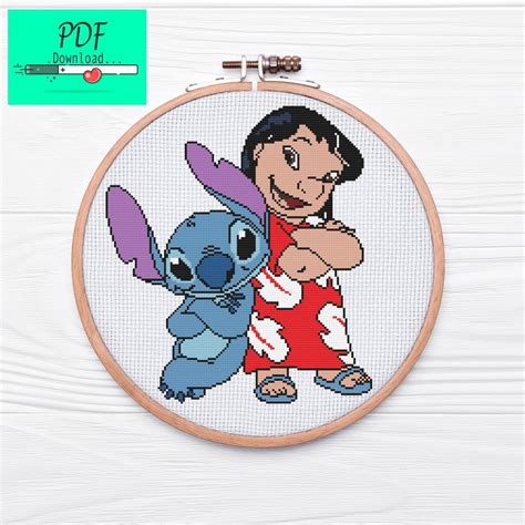Lilo And Stitch Cross Stitch Pattern Disney Characters Cross Stitch