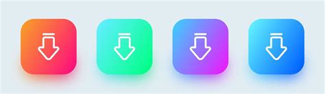 Download Line Icon In Square Gradient Colors Arrow Signs Vector