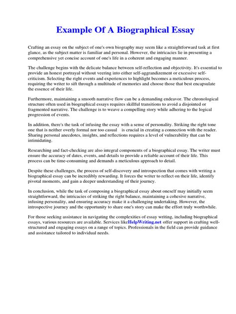 Example Of A Biographical Essay Pdf Radioactive Decay