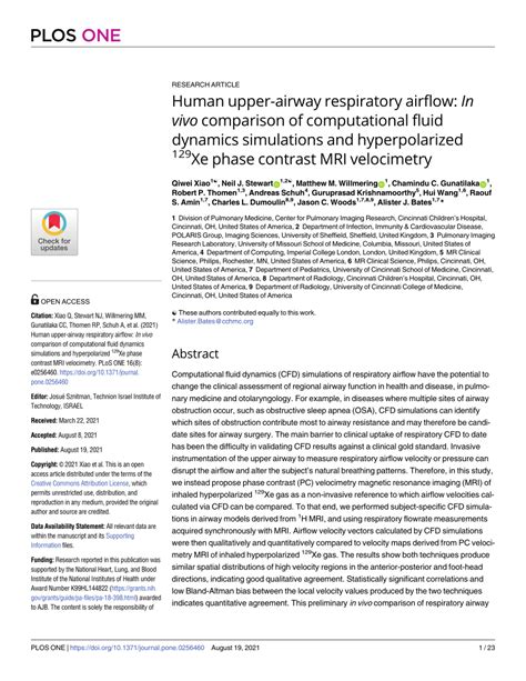 pdf human upper airway respiratory airflow in vivo comparison of