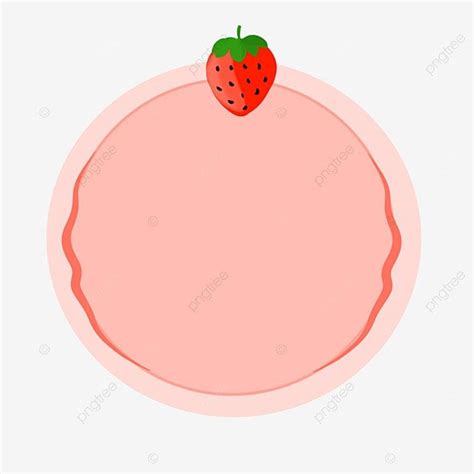 손 으로 그린 귀여운 딸기 테두리 일러스트 틀 딸기 분홍 Png 일러스트 및 Psd 이미지 무료 다운로드 Pngtree