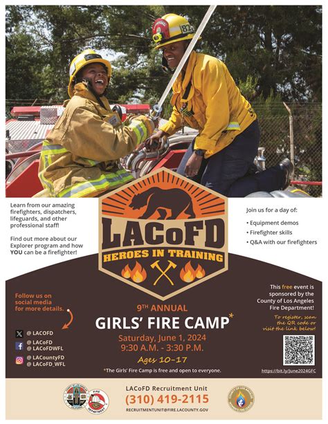 Girls Fire Camp Fire Department