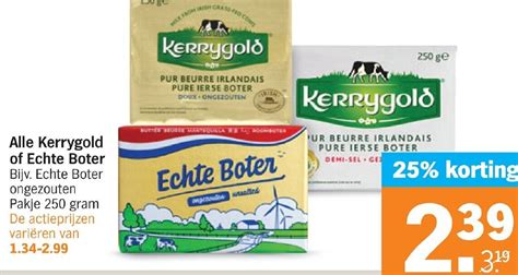 Alle Kerrygold Of Echte Boter 250g Aanbieding Bij Albert Heijn
