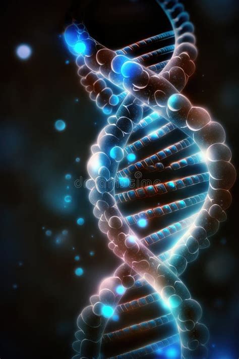 Dna Gene Helix Spiral Molecule Structure Generative Ai Stock