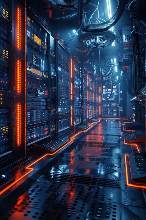 Ai Cyber Security Vigilant Technicians In A High Tech Data Center