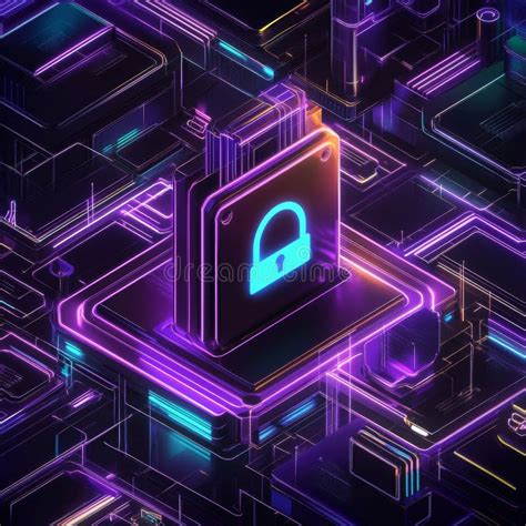 Isometric Digital Data Security Concept 3d Isometric Vector