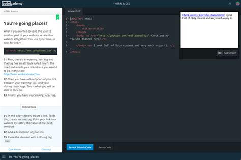 Code Academy HTML And CSS Ieuan Rhys Jones