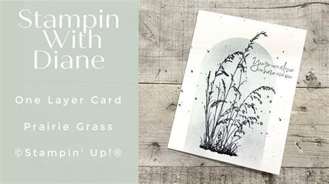 Mystery Challenge One Layer Card Prairie Grass © Stampin Up® In 2025