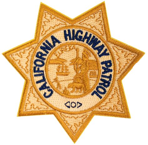 California Highway Patrol 7 Point Star Chest Patch 3 25 X 3 25