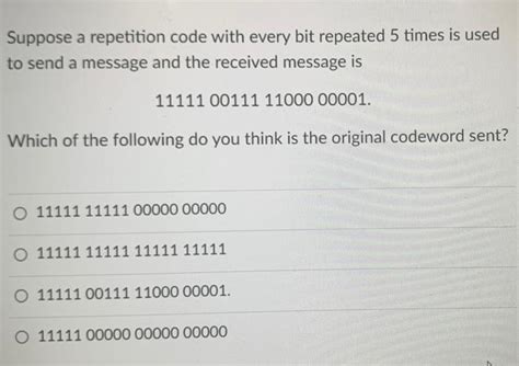 Solved A Code With Minimum Distance 20 Can Correct Up To How
