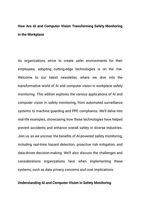 ppt how are ai and computer vision transforming safety monitoring in