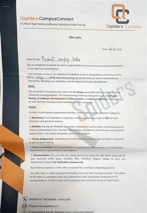 Pranali Kolhe On Linkedin Qspiders Training Professionalgrowth Careerdevelopment