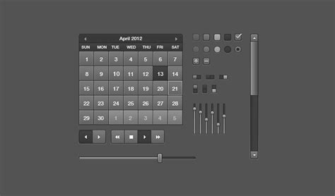 8套日历 时间 钟表UI界面设计 W B
