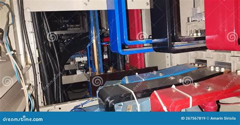 Main Distribution Board Busbar Inside Electric Cable Low Voltage