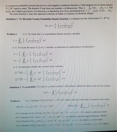 Solved A Continuous Probability Density Function Is A