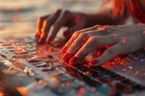 Enhancing Digital Security A Business Professional Typing With