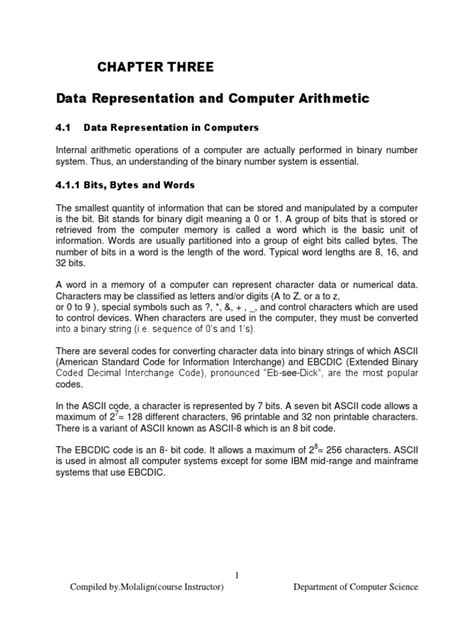 chapter 3 data representation and computer arithmetic pdf bit ascii