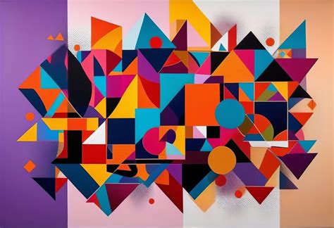 Premium Photo Exploring The Intersection Of Color And Form In Abstract Art