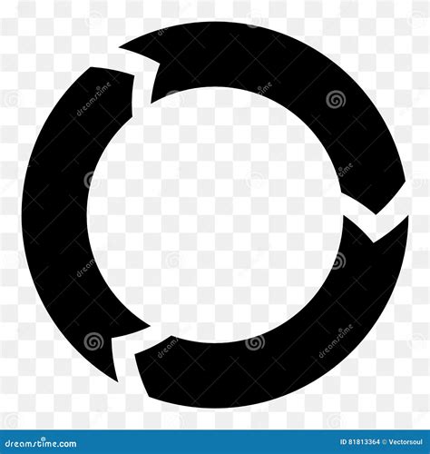 Segmented Circle Arrow Circular Arrow Icon Process Progres R Vector Illustration