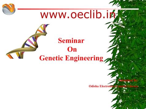 Genetic Engineering Ppt Pptx Biological Sciences Science